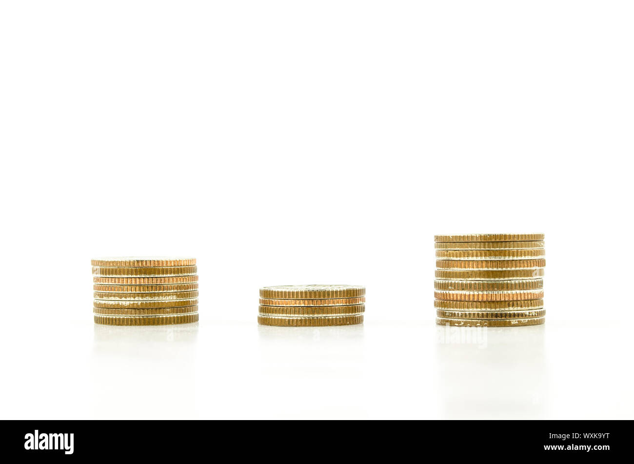 coin symbol graph isolated on white background Stock Photo - Alamy