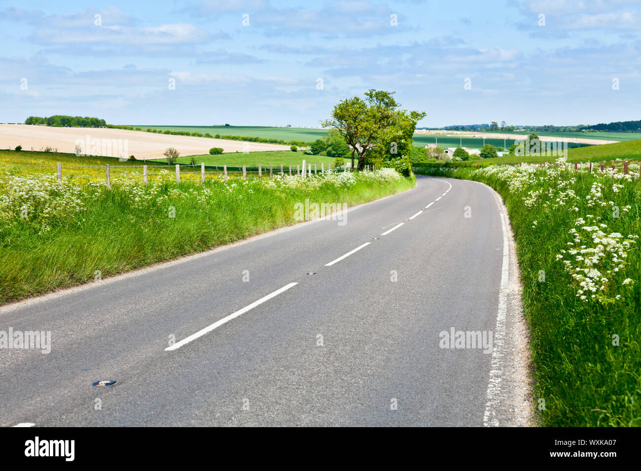 Scenic country road in England Stock Photo - Alamy