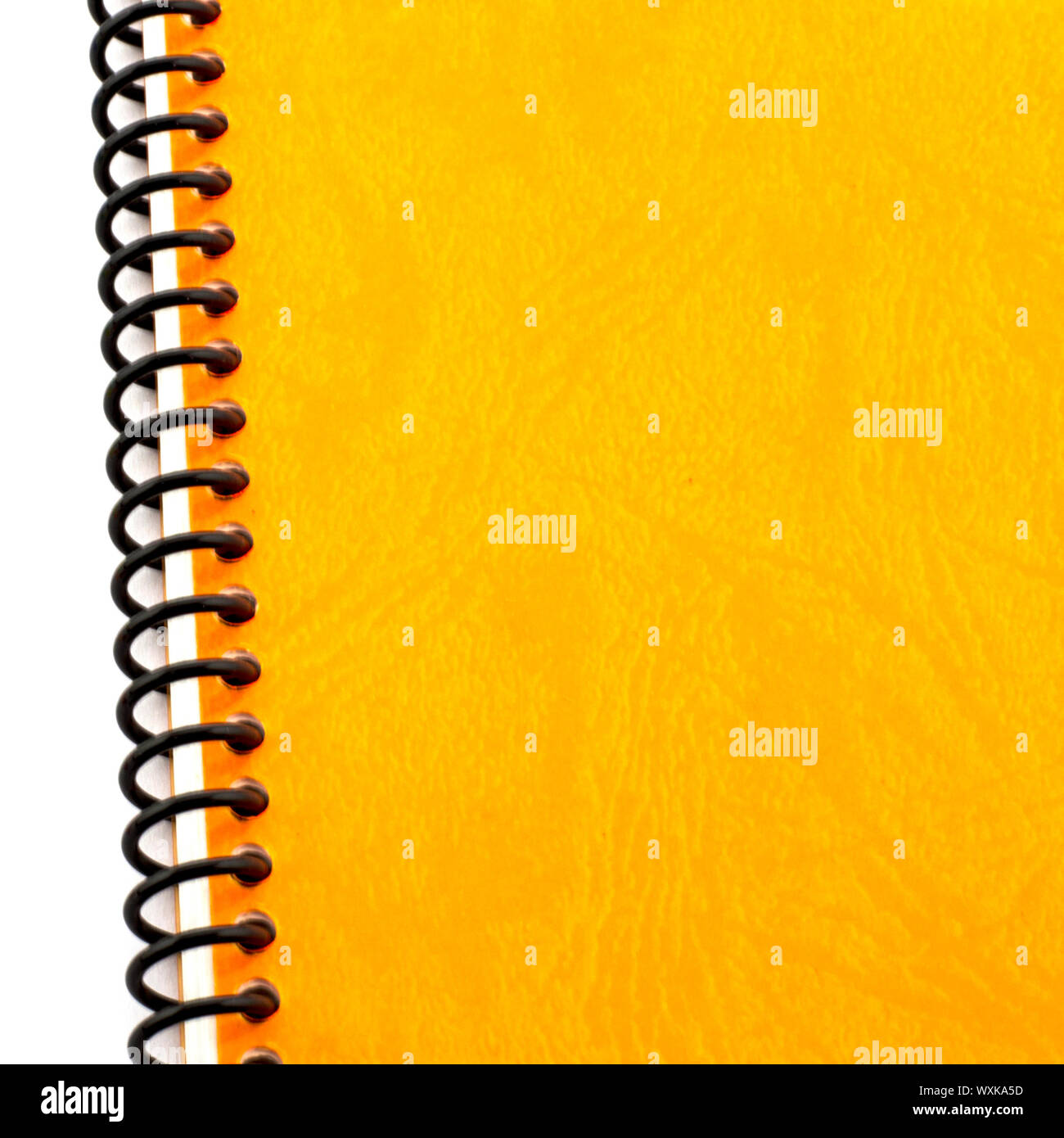 orange notebook texture isolated on white background Stock Photo - Alamy