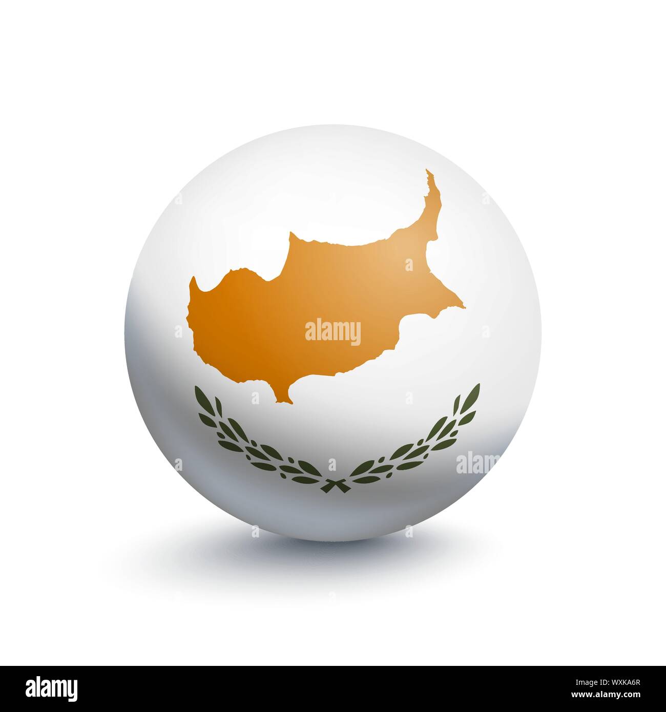 Flag of Cyprus in the form of a ball Stock Vector Image & Art - Alamy