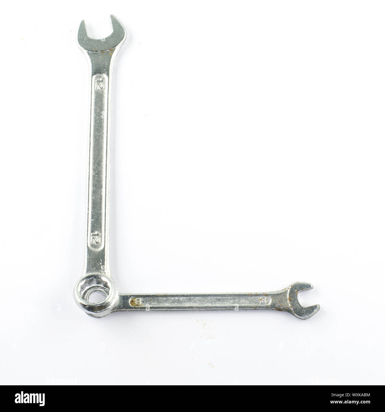 Old wrench detail Cut Out Stock Images & Pictures - Alamy