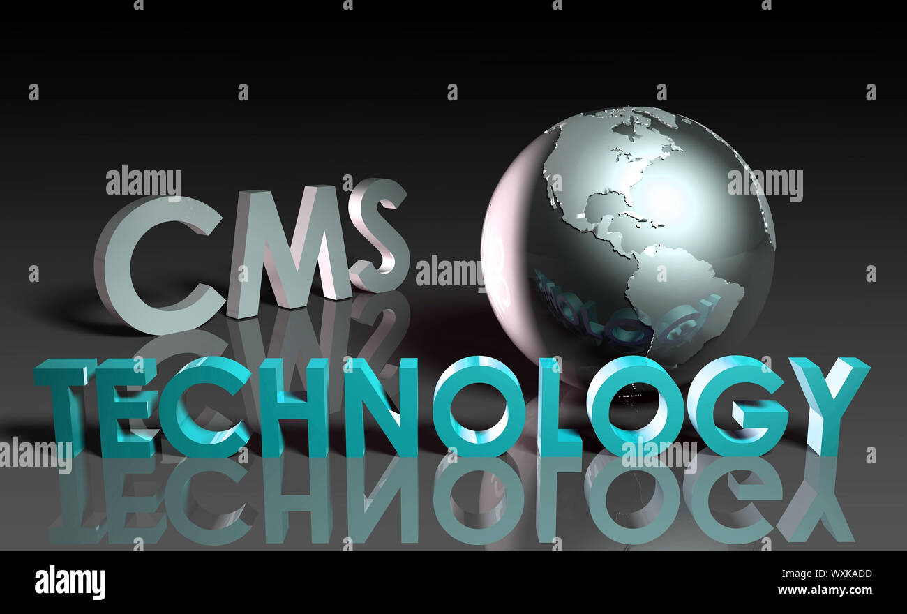 CMS Technology Internet Abstract as a Concept Stock Photo - Alamy