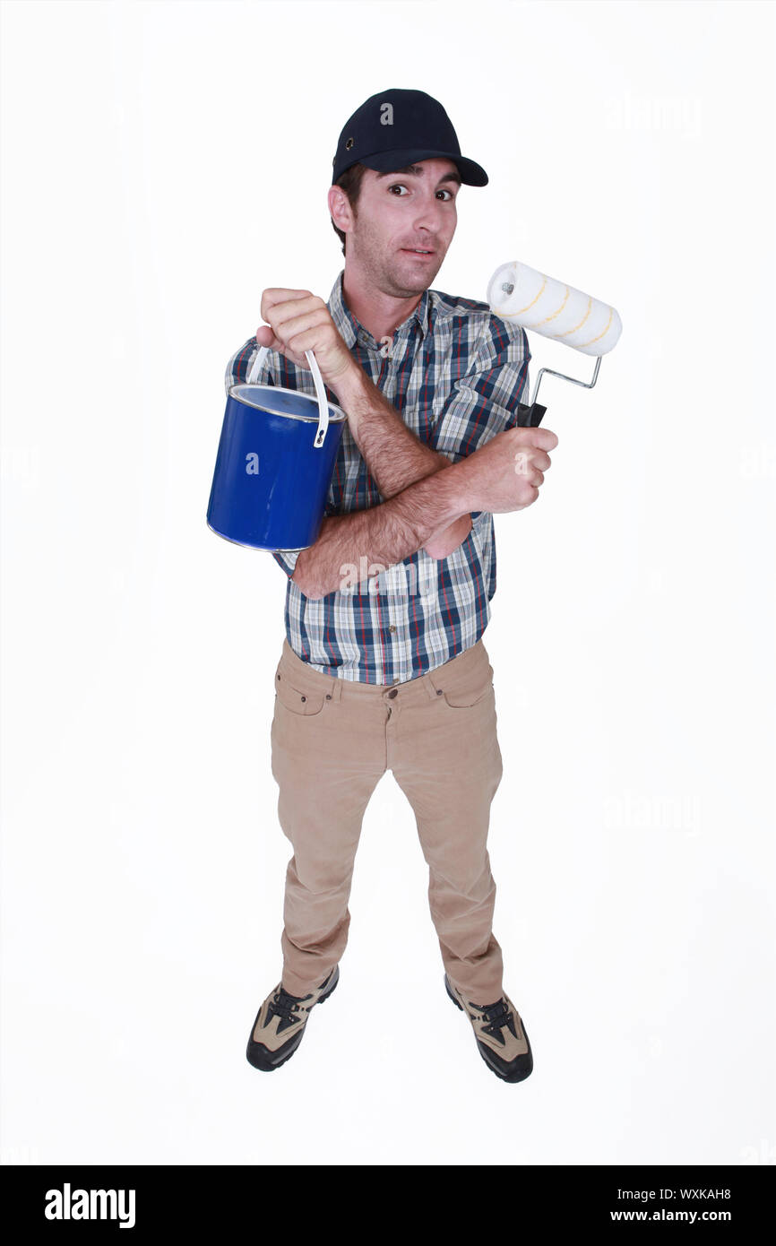 A painter with a peculiar expression Stock Photo - Alamy