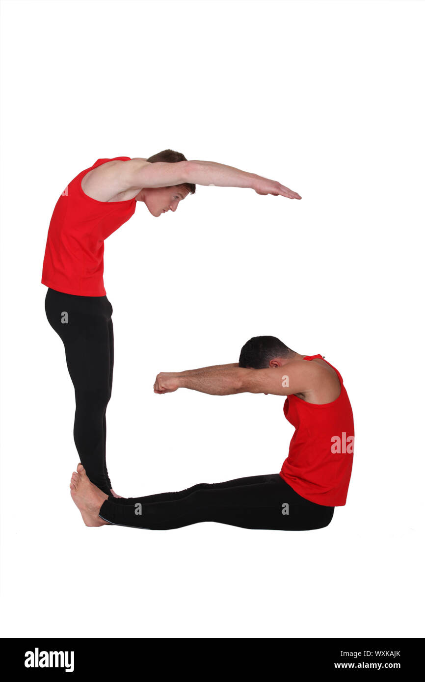 duo of gymnasts Stock Photo - Alamy