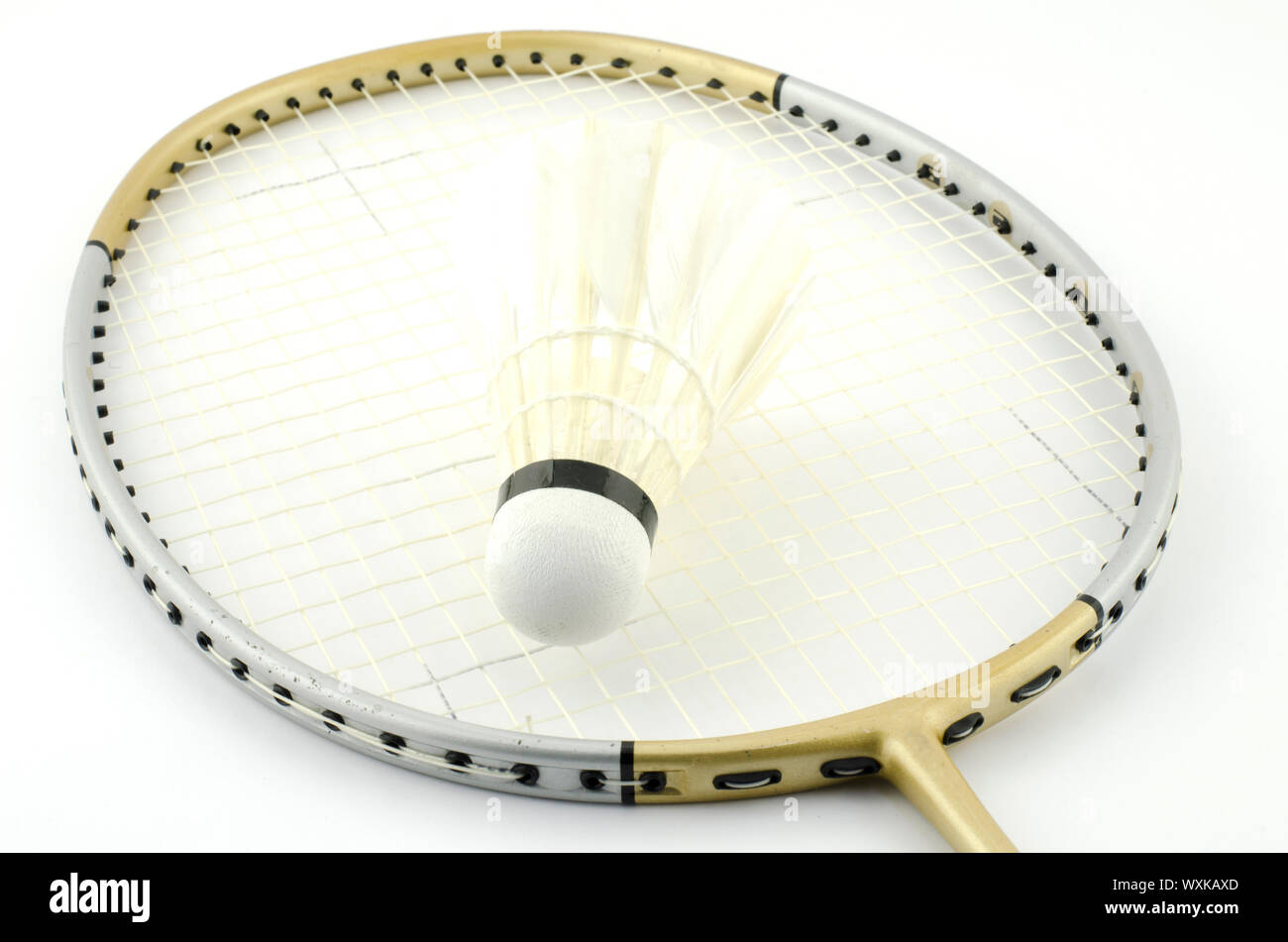 badminton isolated on white background Stock Photo - Alamy
