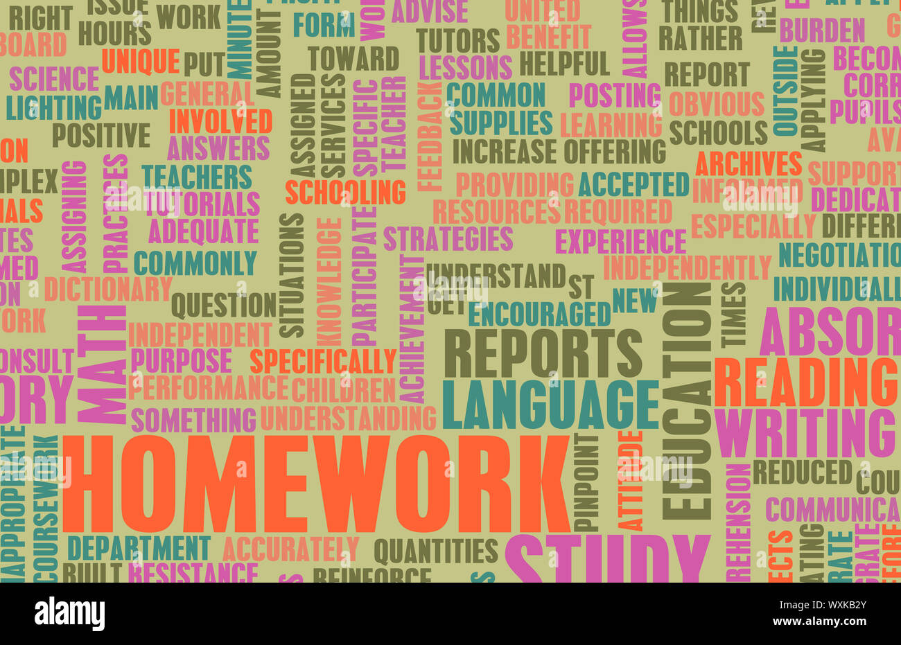 Homework From School as a Study Concept Stock Photo - Alamy