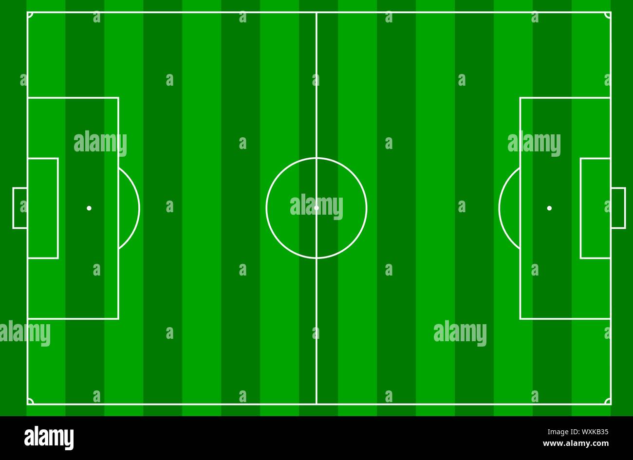 Vector Illustration of a football pitch, soccer field Stock Vector ...