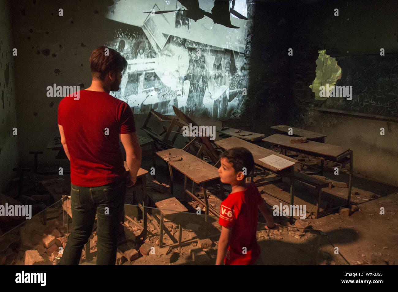 Tehran, IRAN. 16th Sep, 2019. Iranians visit the Holy Defence Museum ...