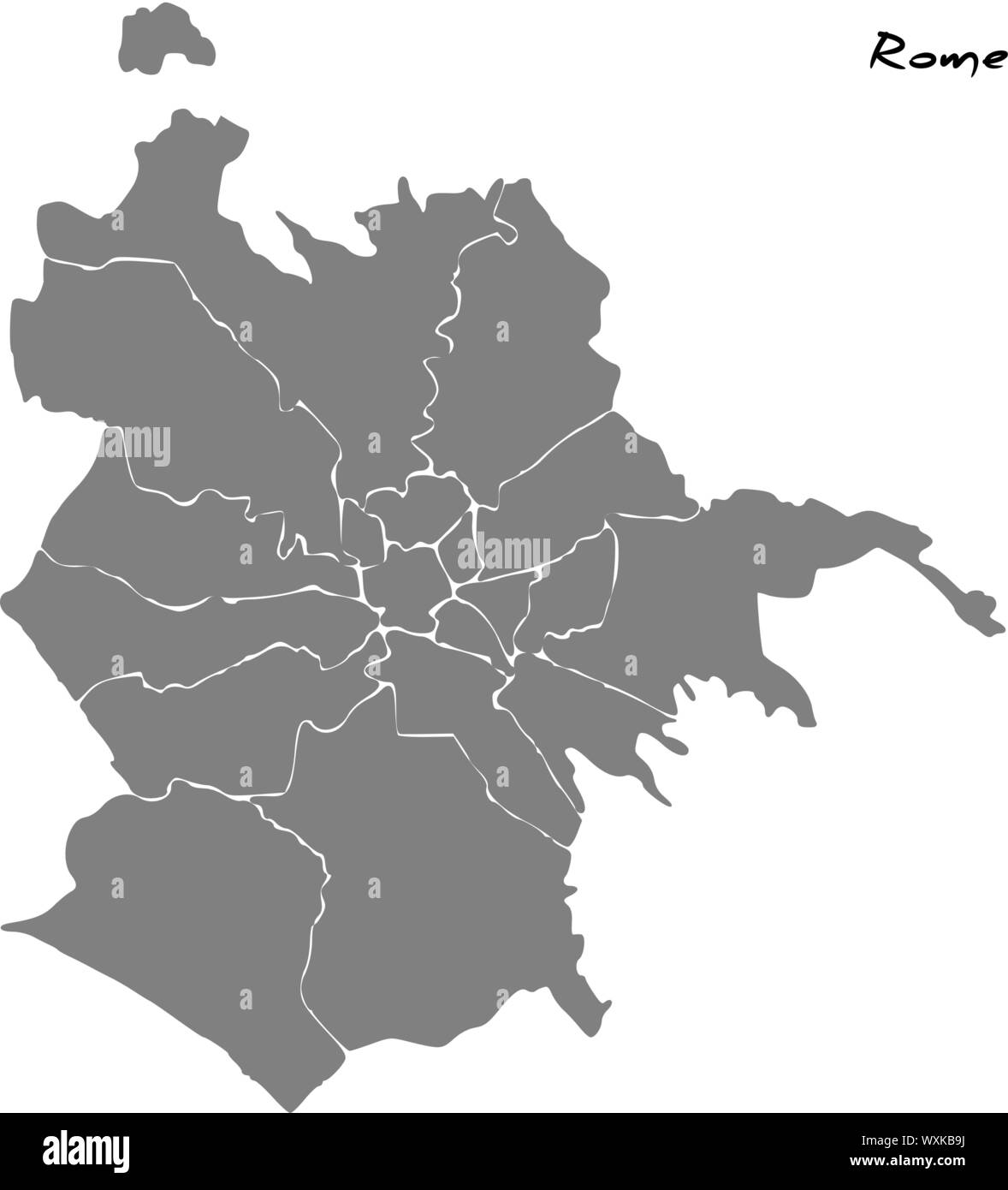 Rome High quality map. Vector illustration Stock Vector Image & Art - Alamy