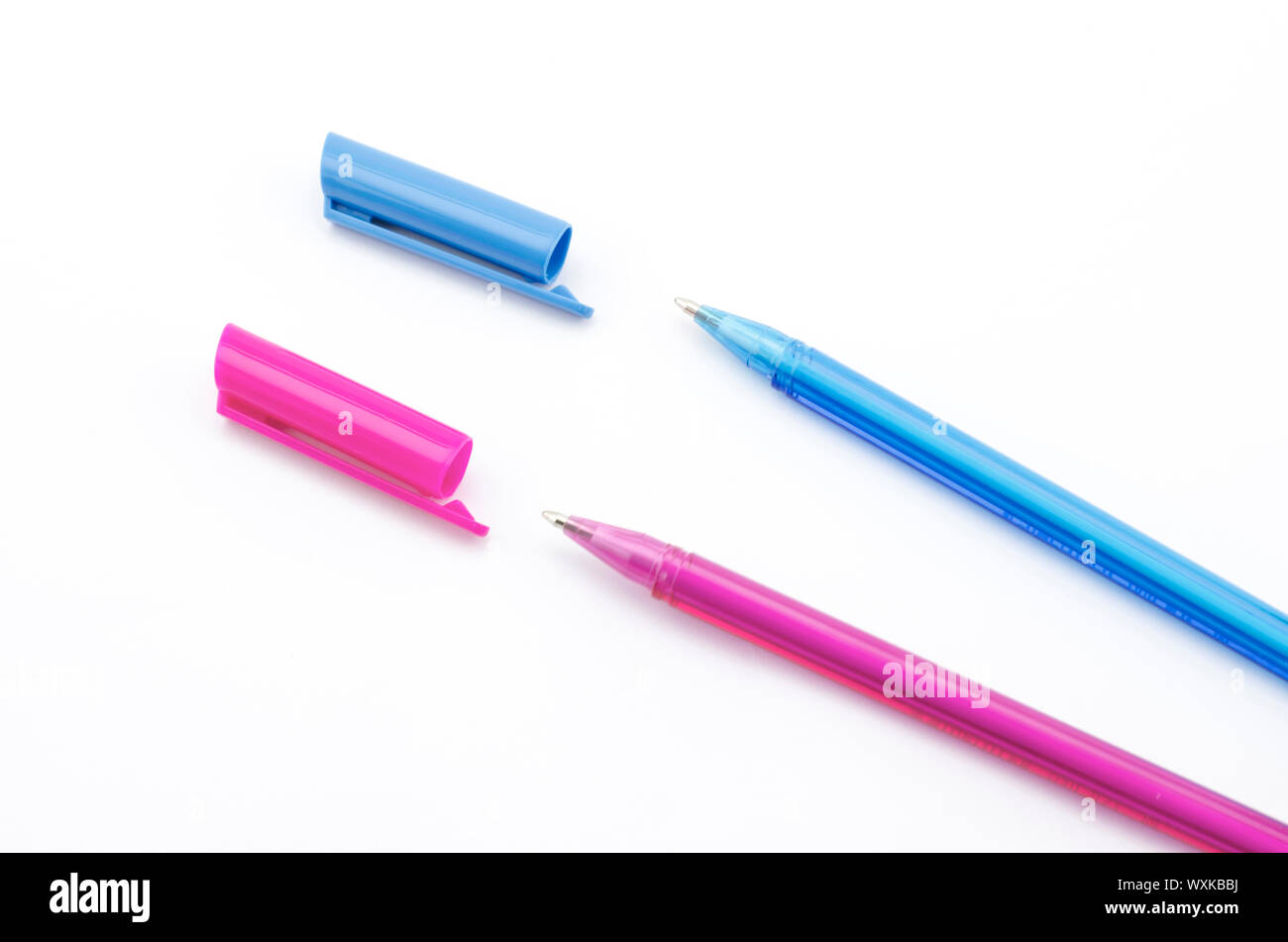 colorful pen isolated on white background Stock Photo - Alamy