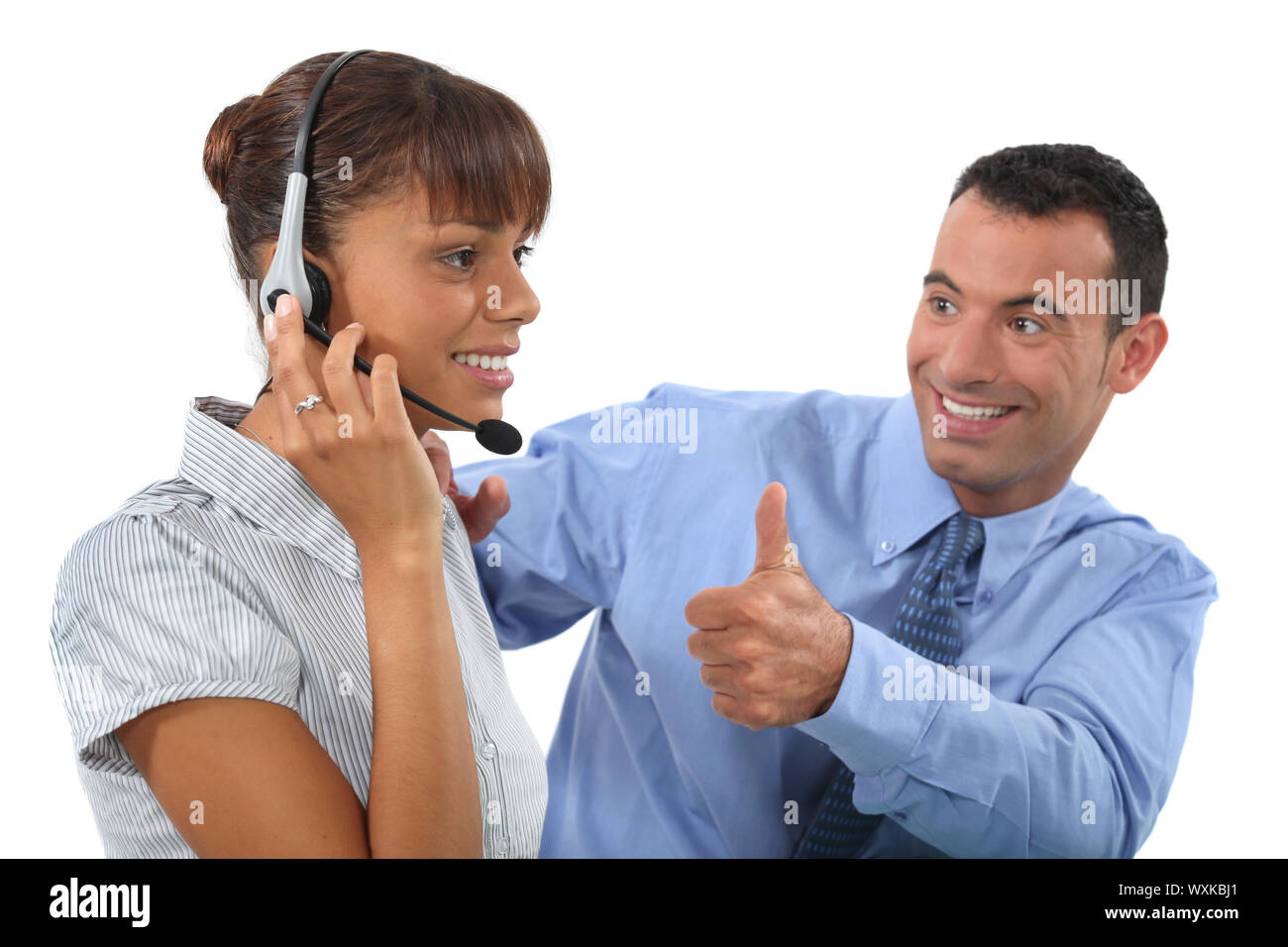 Woman sealing a deal Stock Photo - Alamy