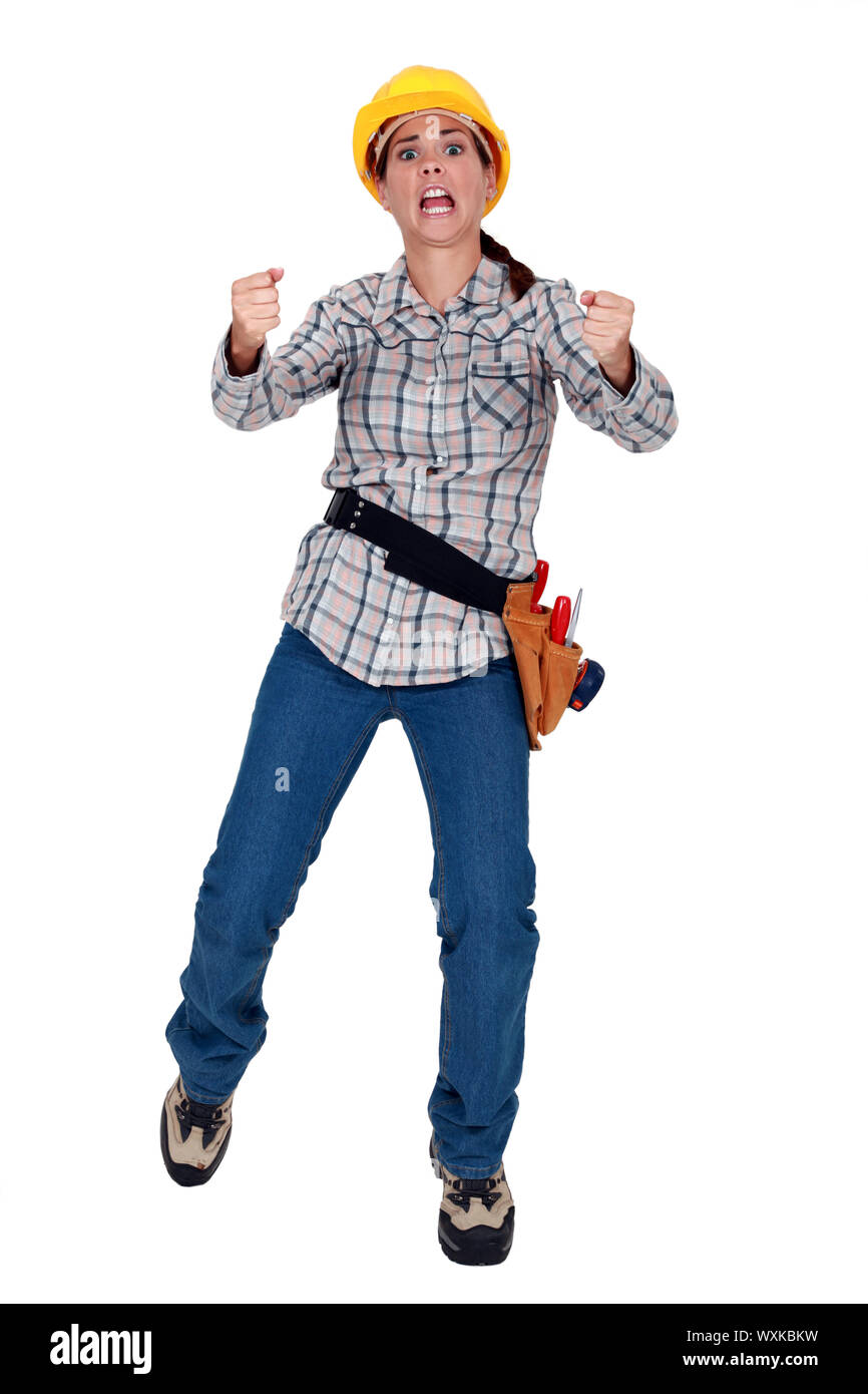 Angry old woman Stock Photo - Alamy