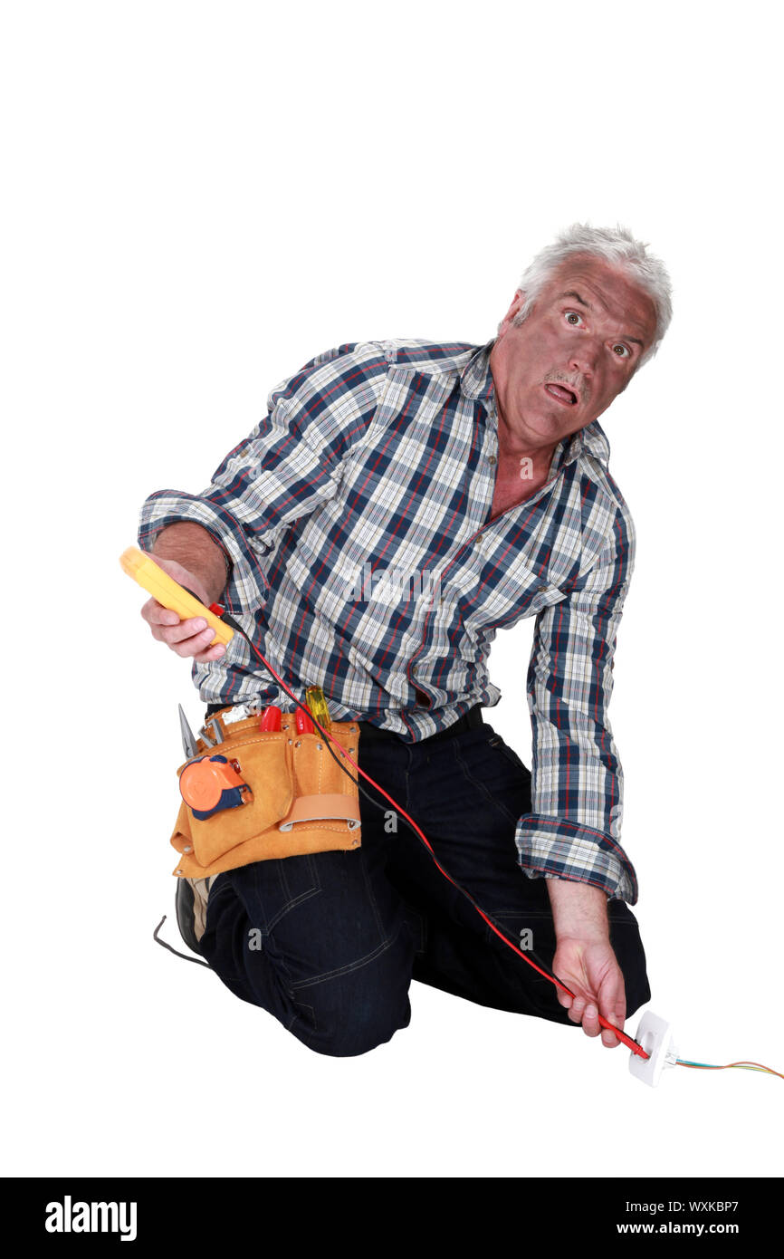 Shocked mature handsome man Cut Out Stock Images & Pictures - Alamy