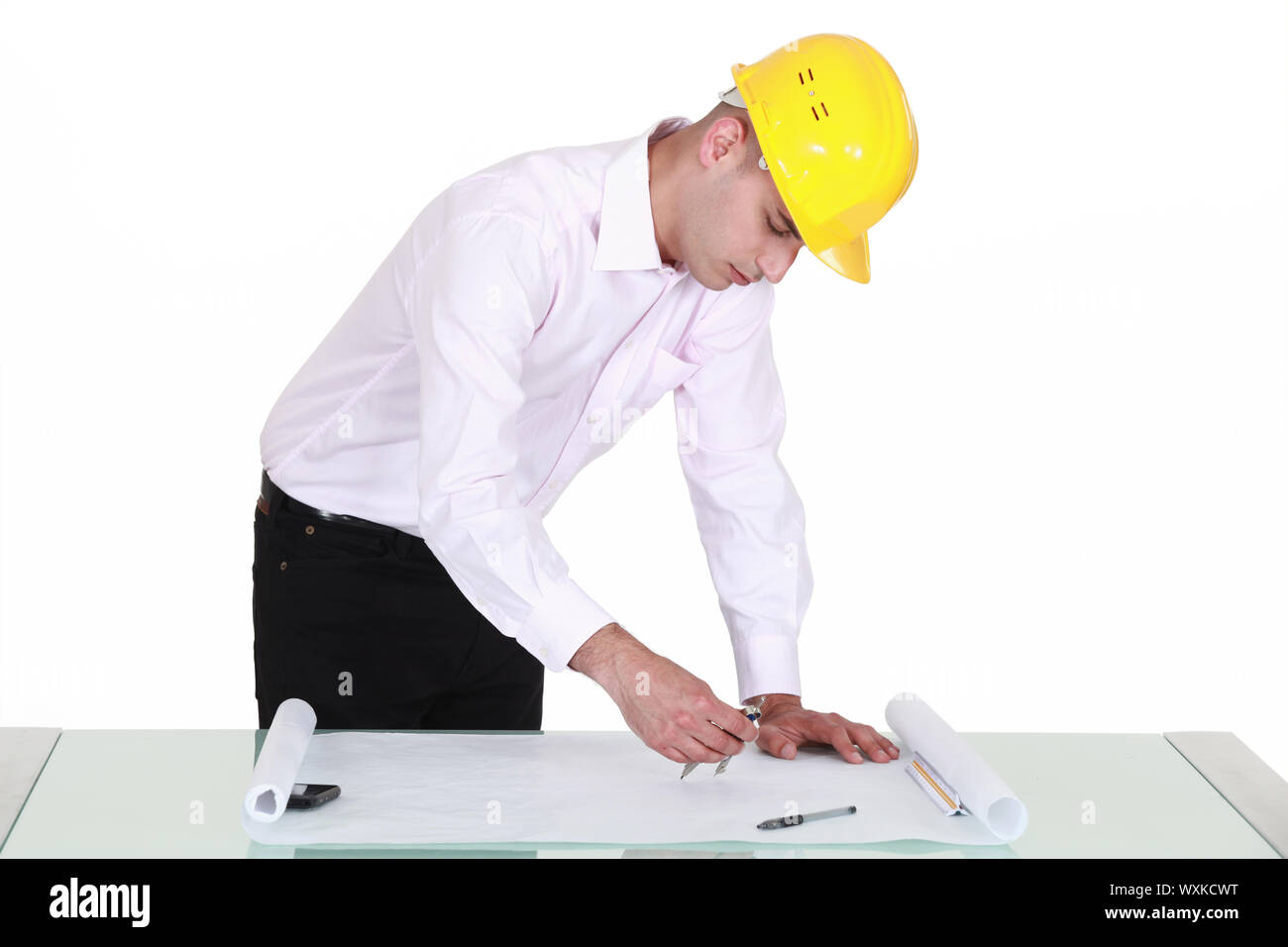 An architect at work Stock Photo - Alamy