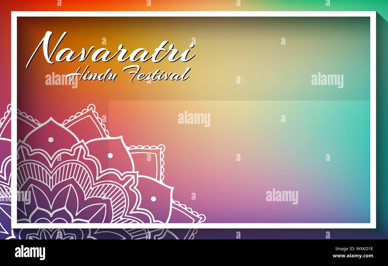 Border template with word navaratri festival illustration Stock Vector ...