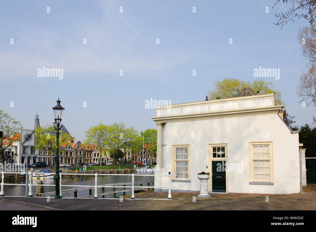 Little village Weesp with river in Holland Stock Photo - Alamy