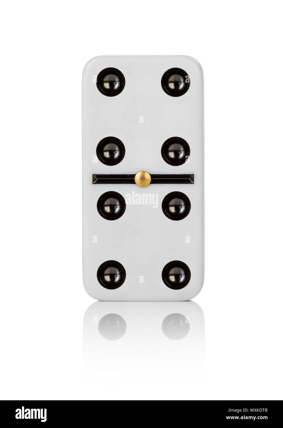 One tile dominoes isolated on white background Stock Photo - Alamy