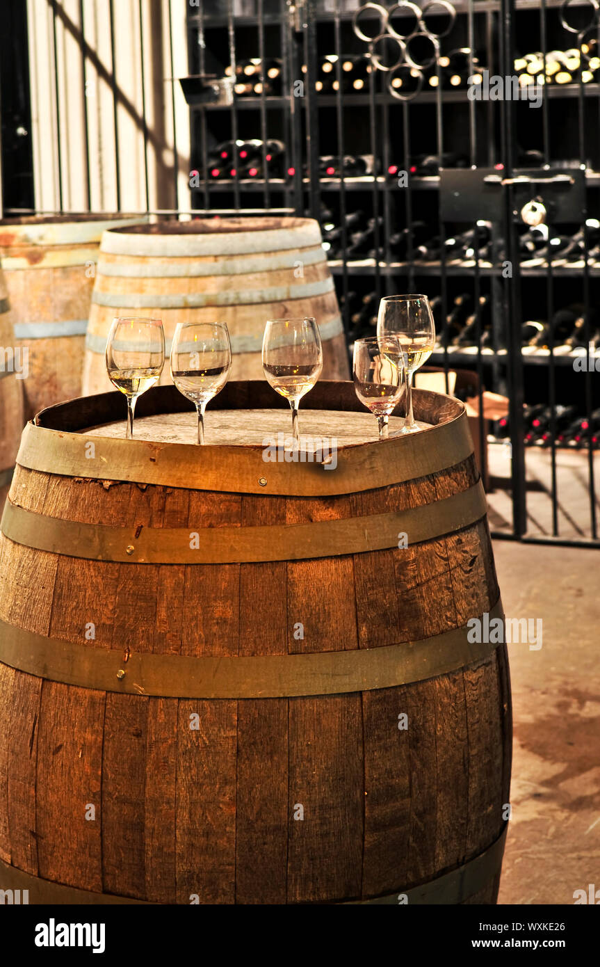 Sampling wine in barrels hi-res stock photography and images - Alamy