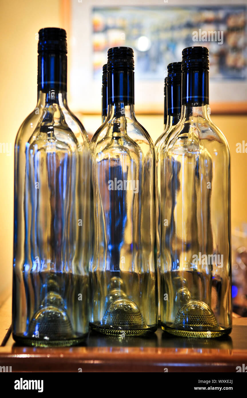 Empty wine bottles necks hi-res stock photography and images - Alamy