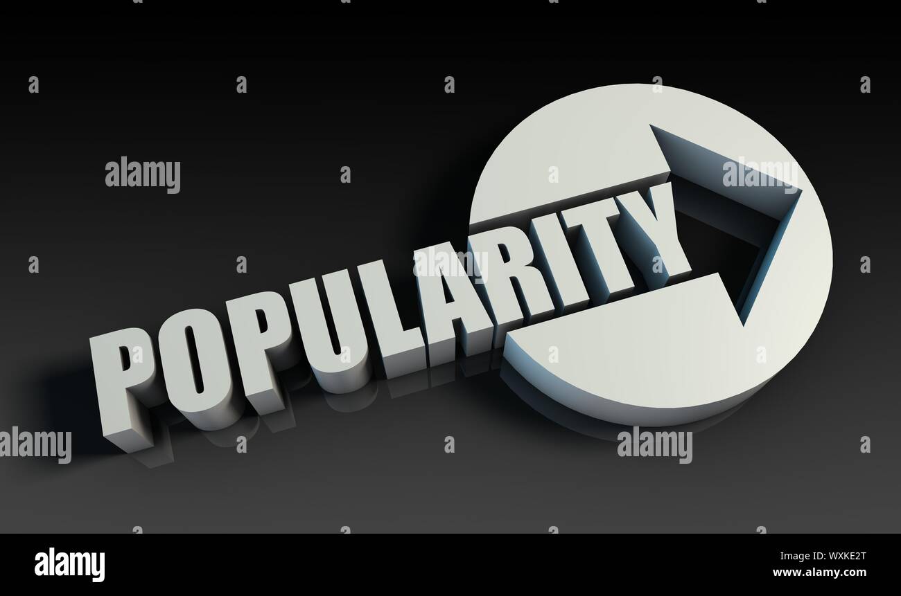 Popularity Concept With an Arrow Going Upwards 3D Stock Photo - Alamy