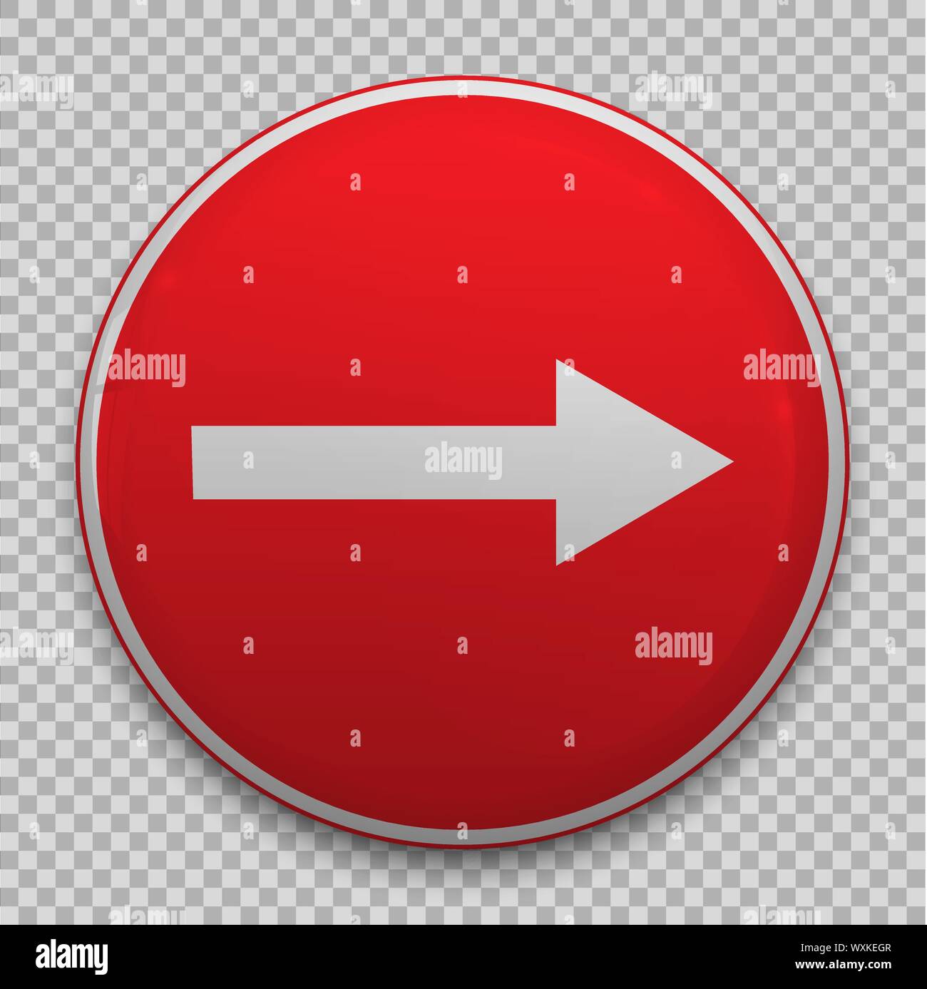 road sign with Arrow, Vector icon . Template for your design Stock ...