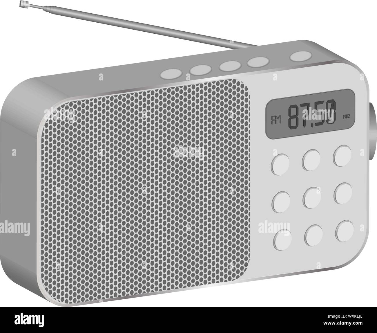 3D radio vector realistic illustration. Isolate on white background ...