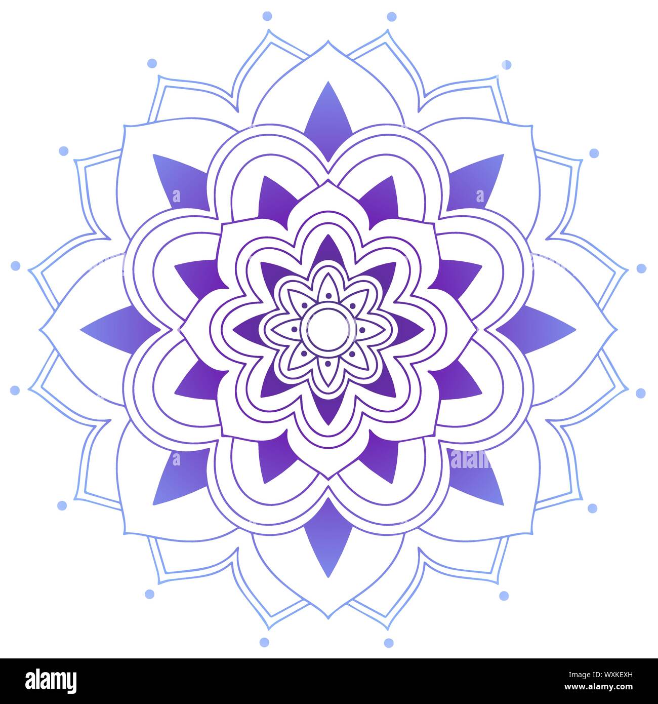 Mandala pattern design in purple color illustration Stock Vector Image ...