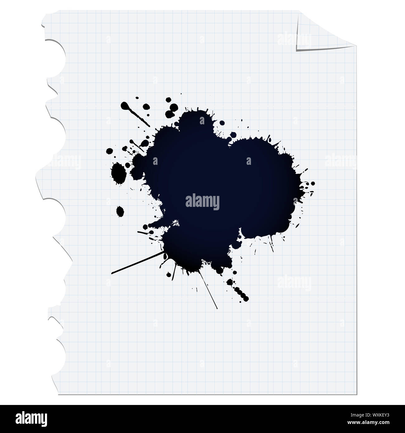 Dark ink spot over paper hi-res stock photography and images - Alamy