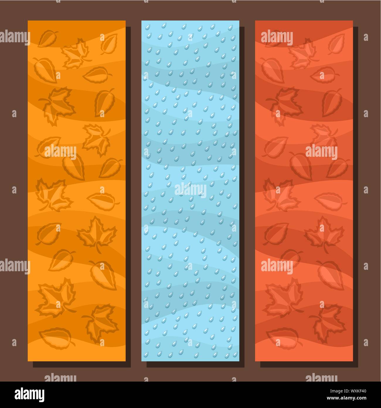 Vector set of vertical banners for Autumn season: 3 layouts with ...