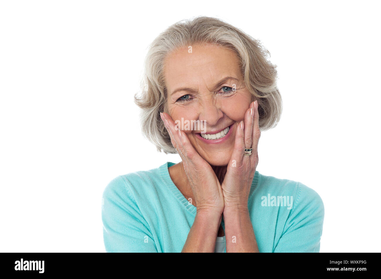 Portrait of a smiling beautiful senior lady Stock Photo - Alamy
