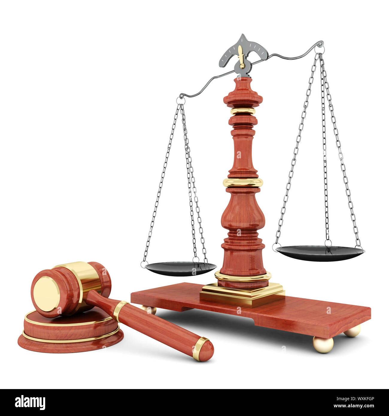 beautiful image of judicial attributes on a white background Stock ...