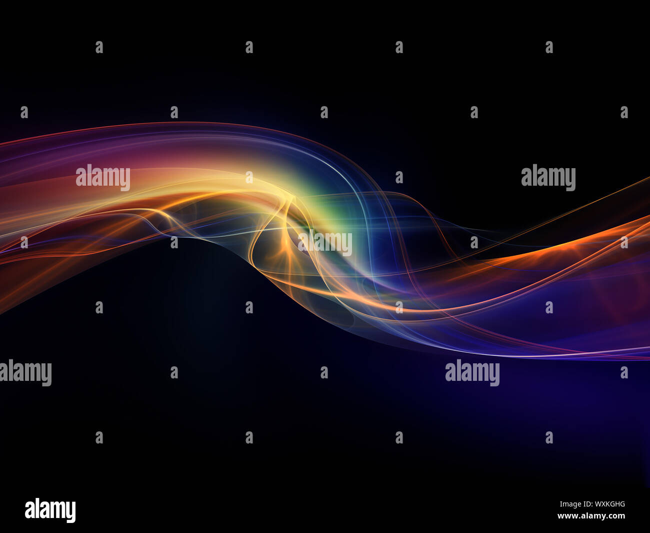 Fractal Wave series. Composition of fractal sine waves and color ...