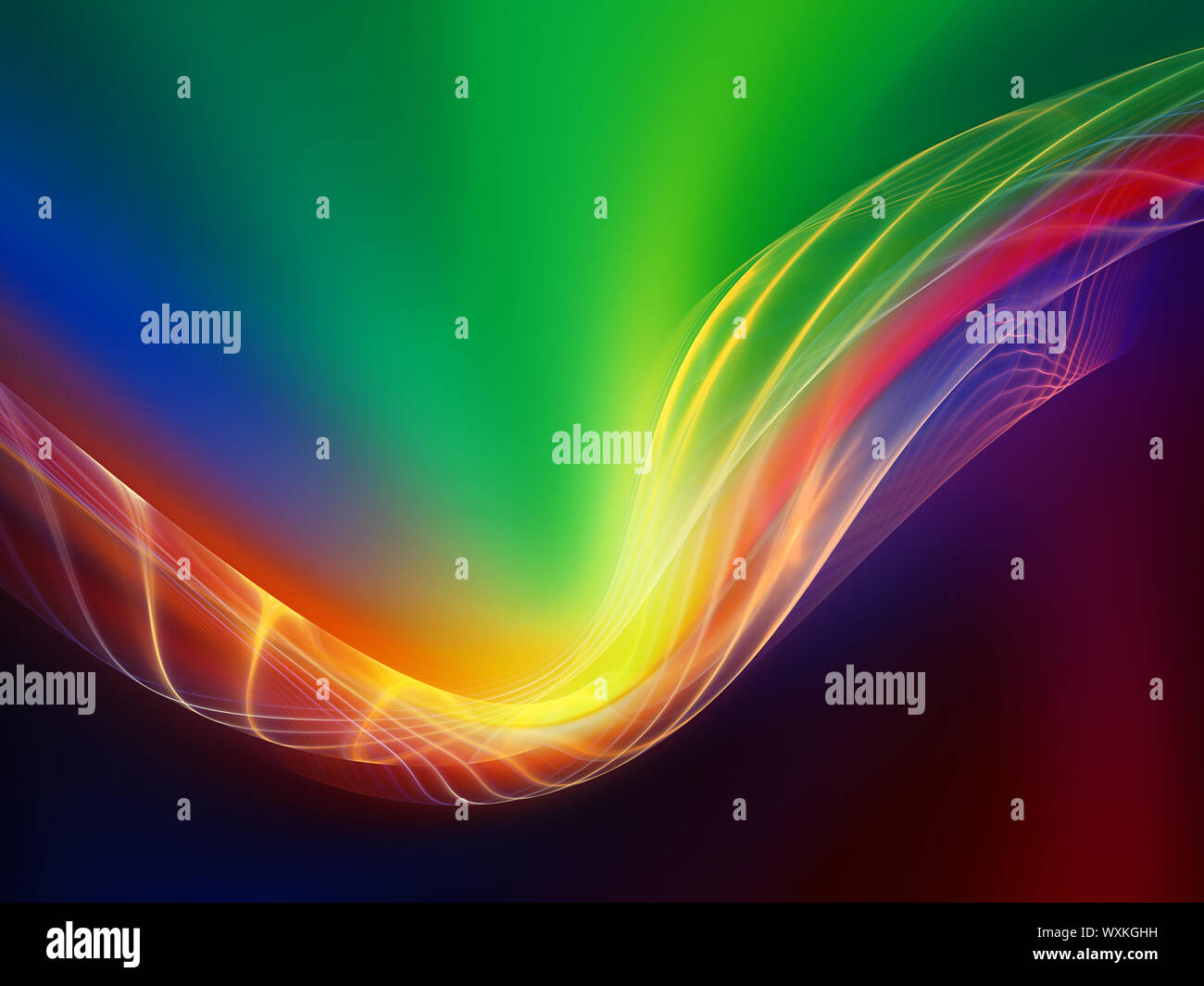 Fractal Wave series. Composition of fractal sine waves and color ...