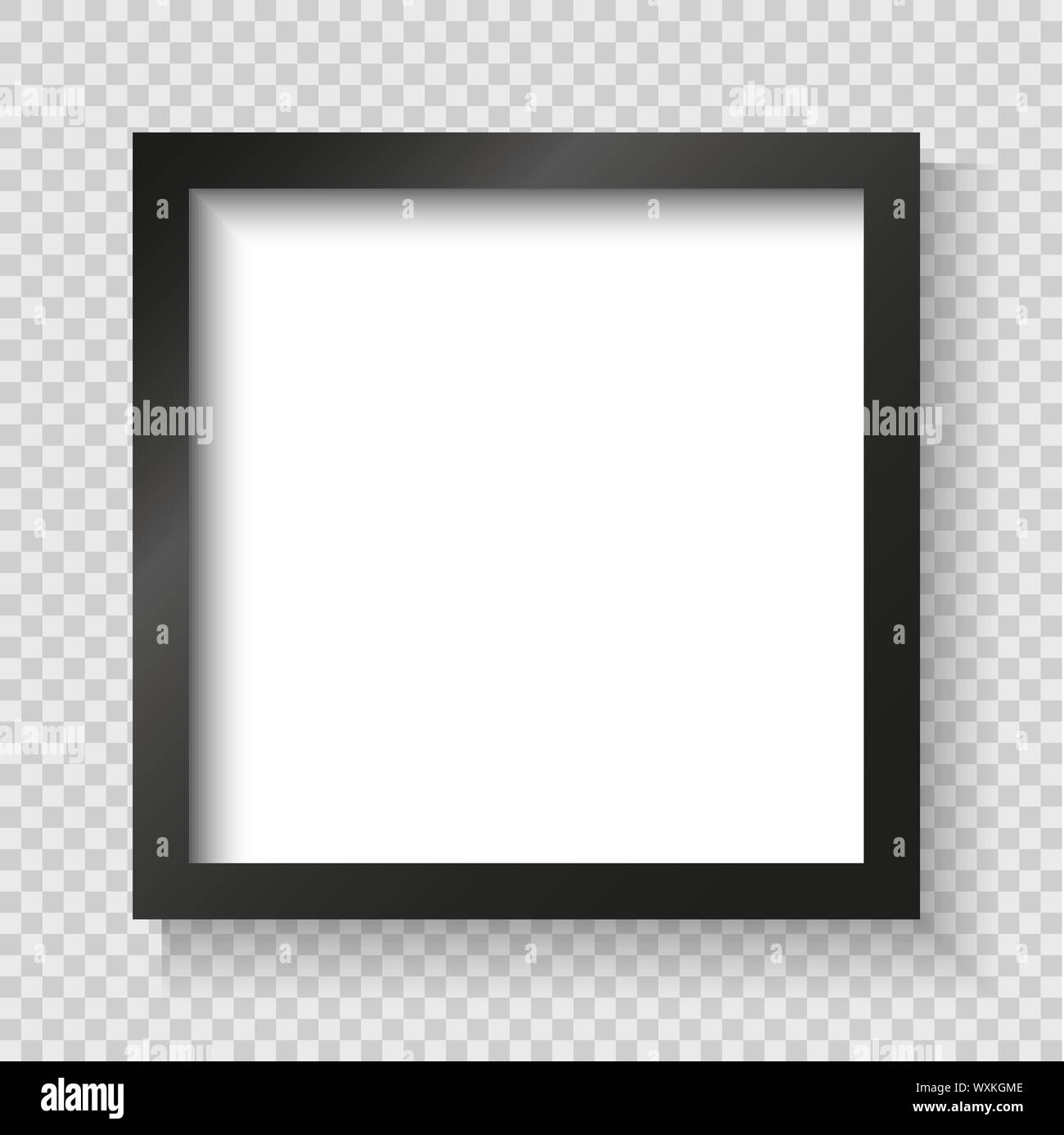 Realistic picture frame isolated on white background, for your ...