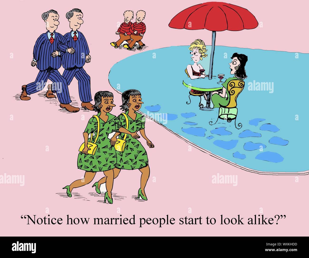 "Notice how married people start to look alike Stock Photo - Alamy