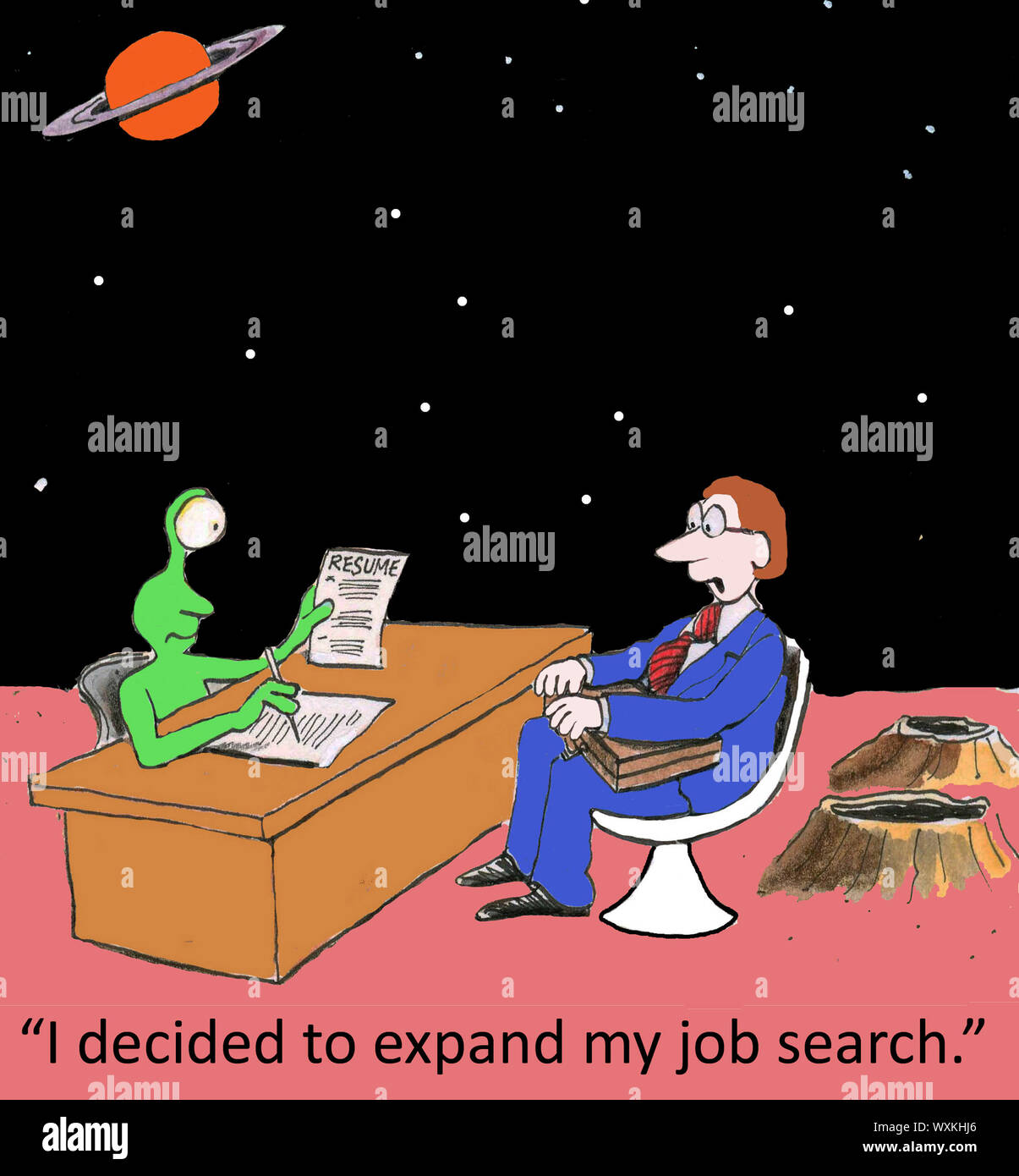 Job search cartoons hi-res stock photography and images - Alamy