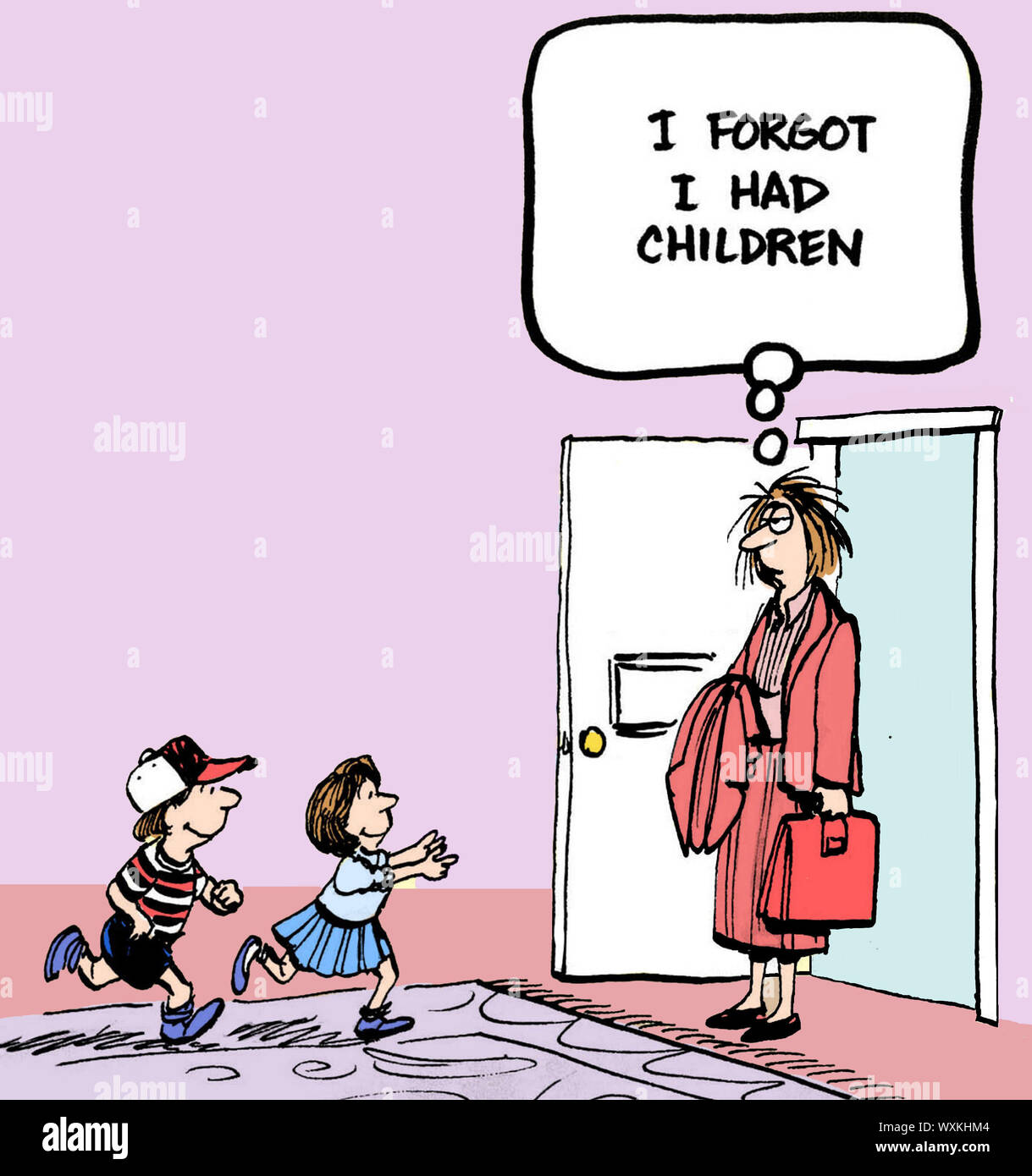 Cartoon stressed out woman hi-res stock photography and images - Alamy