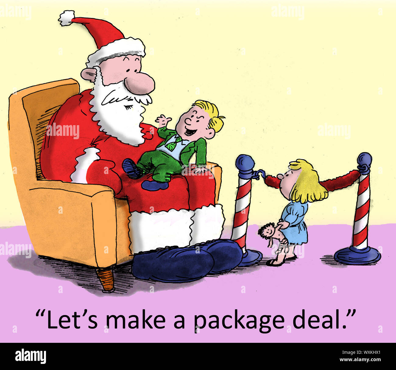 Santa and cartoon hi-res stock photography and images - Alamy