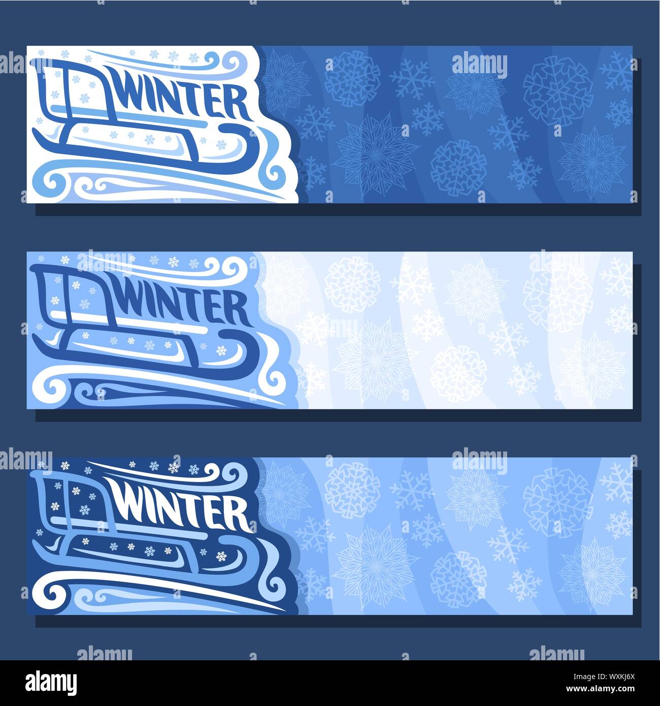 Snow blizzard with sledge Stock Vector Images - Alamy