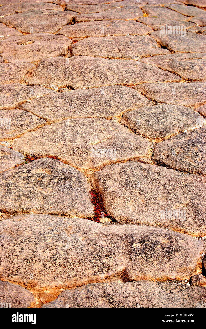 Stone pavement in a city. patterned stone pavement Stock Photo - Alamy