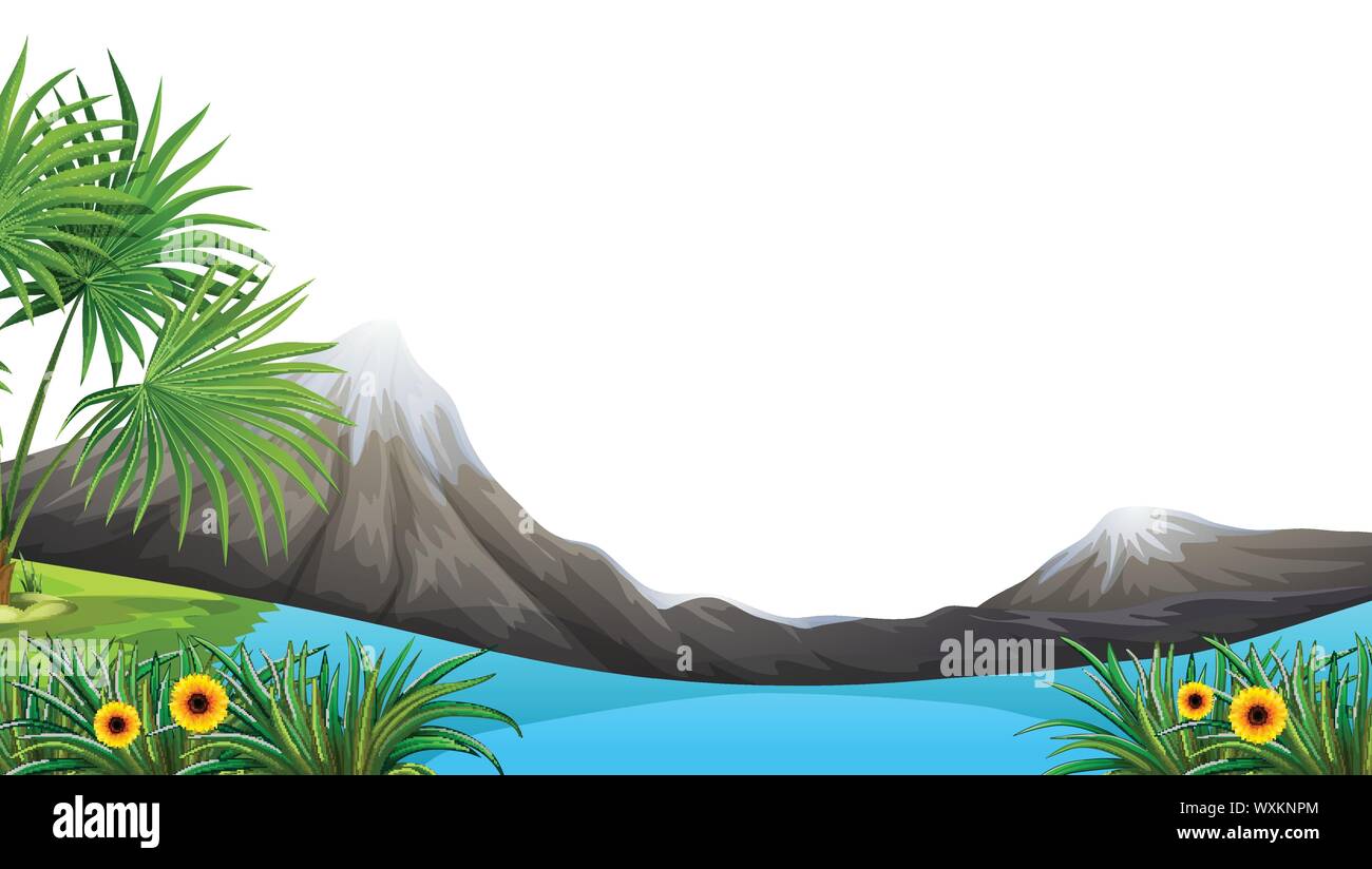 Natural environment lanscape scene illustration Stock Vector Image ...