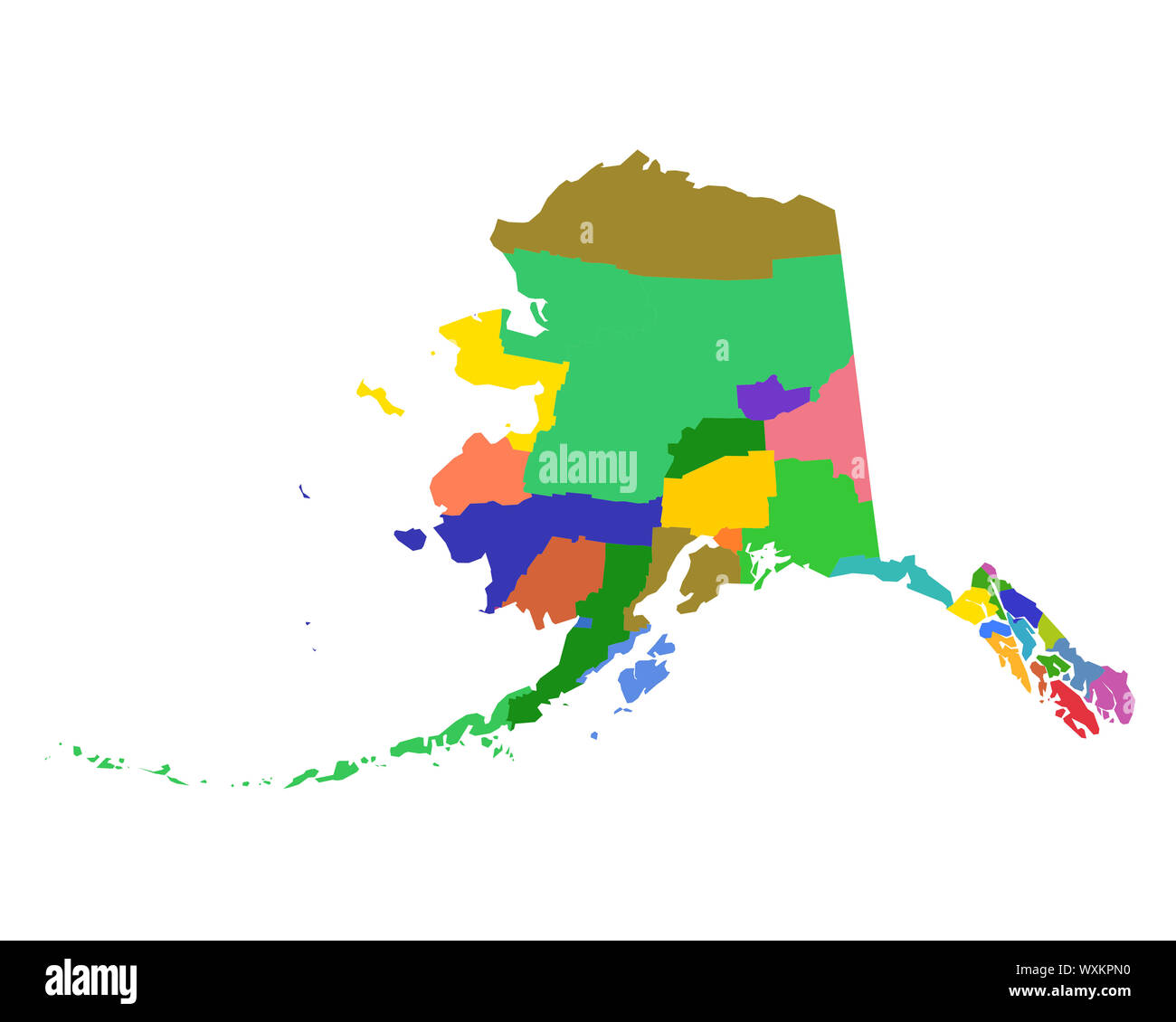 Map of Alaska Stock Photo - Alamy