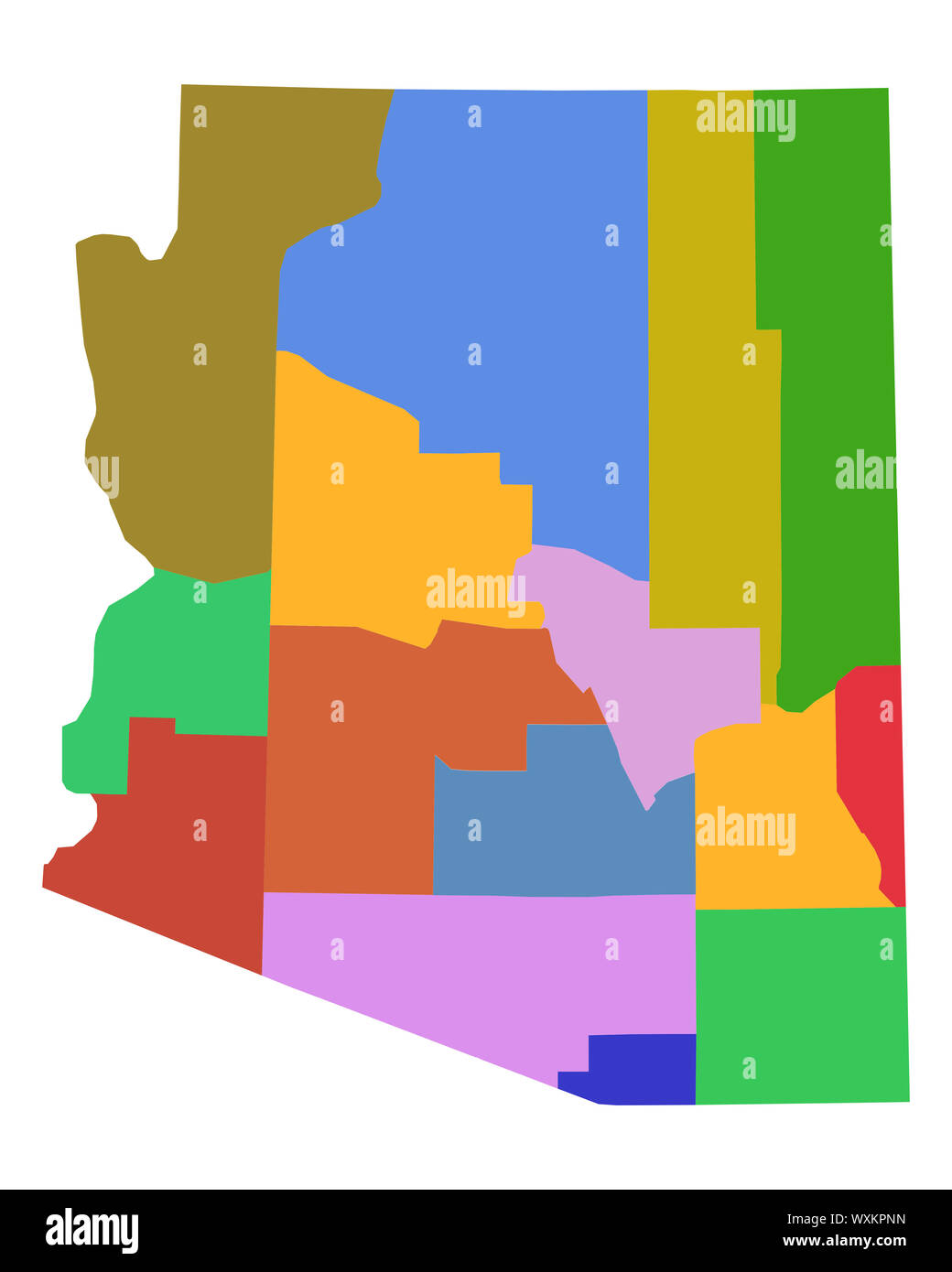 Map of Arizona Stock Photo - Alamy