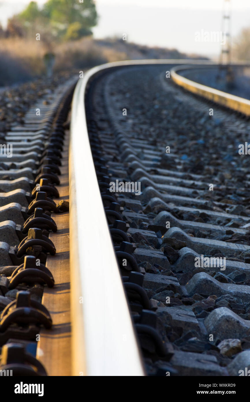 Train closeup with sunset hi-res stock photography and images - Alamy