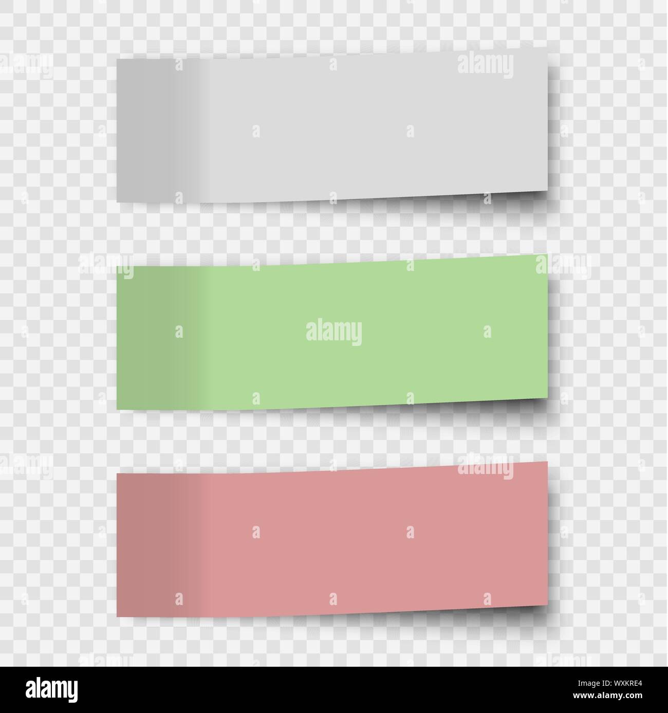 Set of sticky notes or Office paper sheets isolated on transparent ...