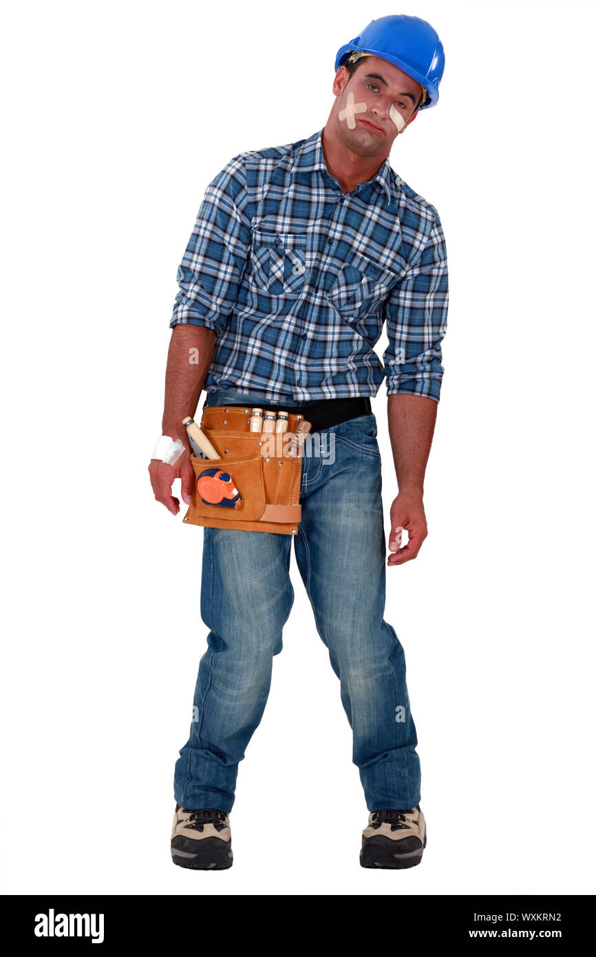 Injured construction worker hi-res stock photography and images - Alamy