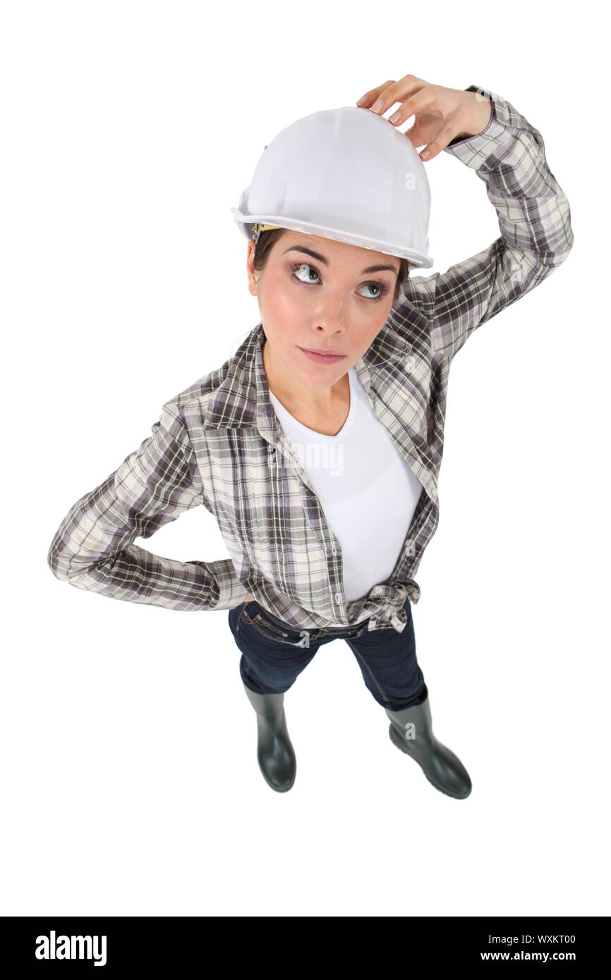 Female factory worker Cut Out Stock Images & Pictures - Alamy