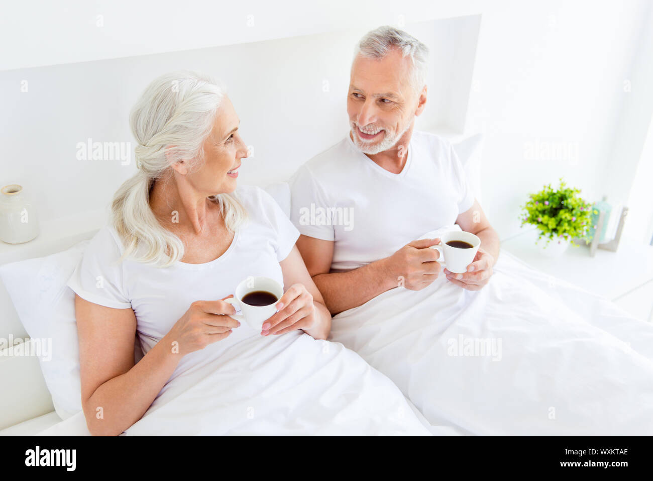 Rest, relax, lazy, holiday concept. High angle top view of gray Stock ...