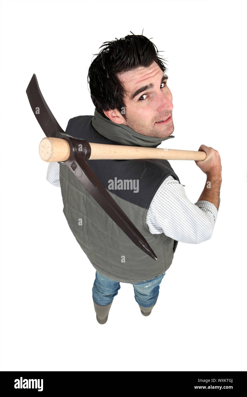 Pick mattock Cut Out Stock Images & Pictures - Alamy