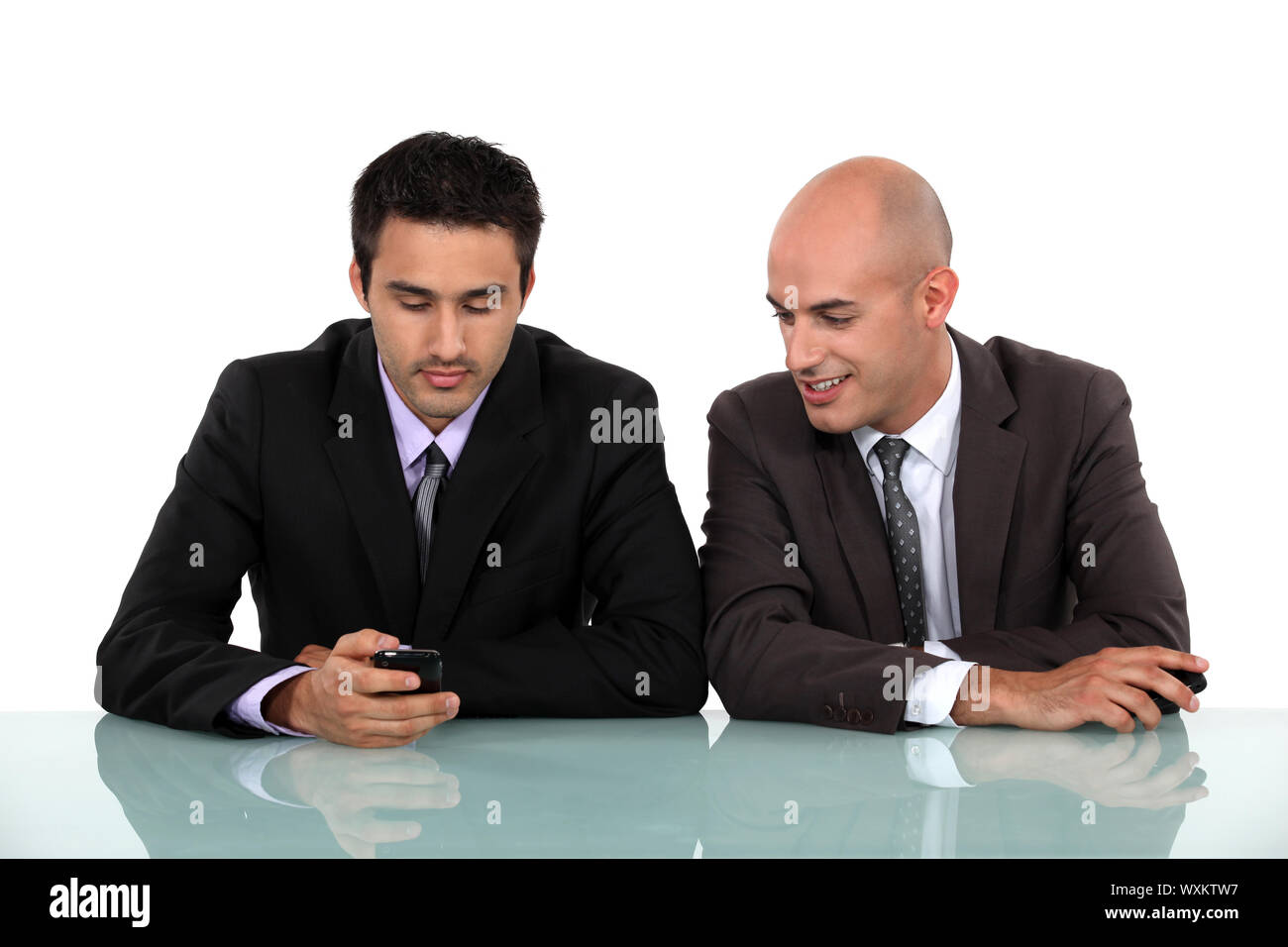 two businessman having a pleasant conversation Stock Photo - Alamy